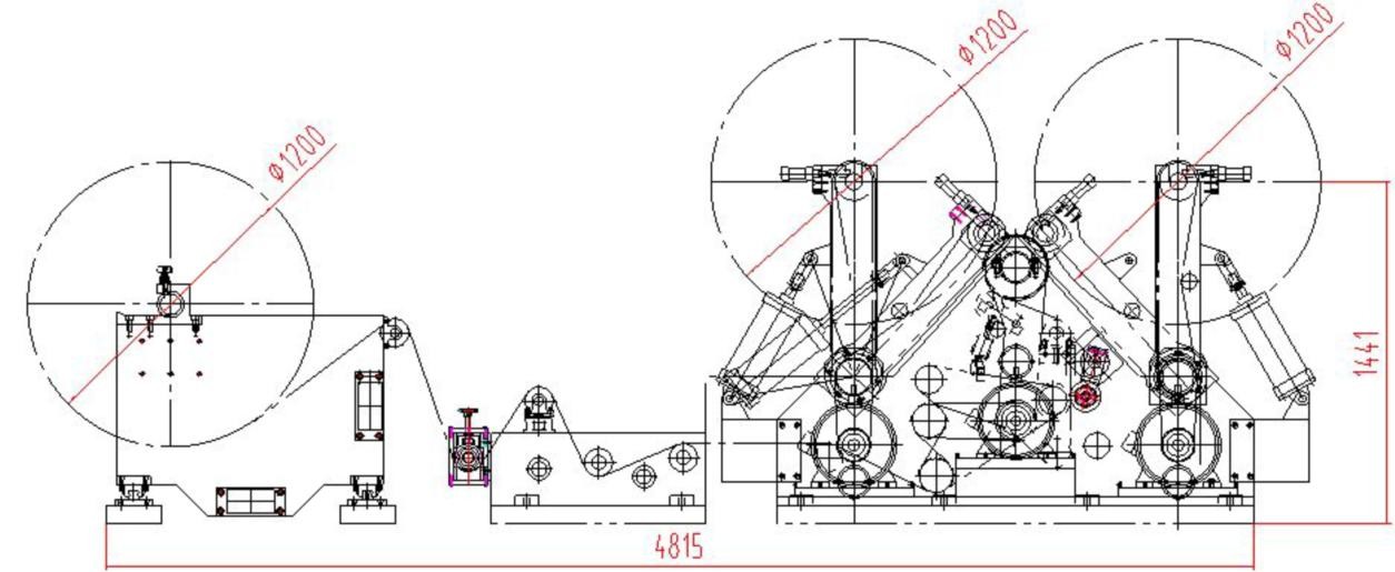 1200mm 250gsm Carbonless Paper Jumbo Roll Slitter Rewinder Mesin NCR ...
